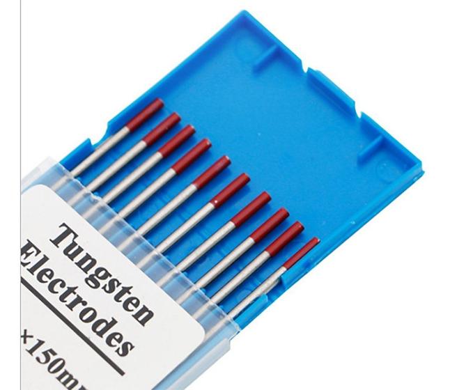 KIT 5 Eletrodo Tungstênio Solda Tig Ponta Vermelha 2% Tório 2,4mm ...