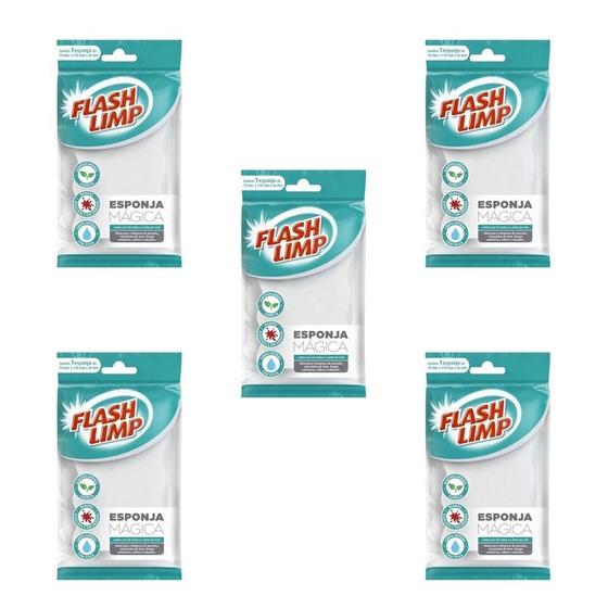 Kit 5 Esponja Mágica Limpa Parede Tenis - FlashLimp - FLASH LIMP ...