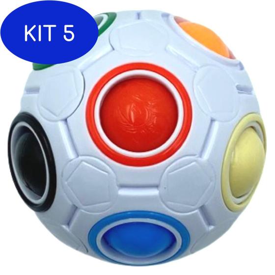 Kit 5 Fidget Toy Bolinha Anti Stress Cubo Mágico Bola Branco - Fidget ...