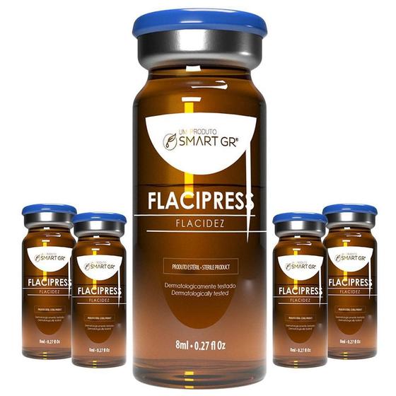 Kit 5 Fluídos Flacipress Flacidez Cutânea Smart Gr 8Ml - Anticelulite ...