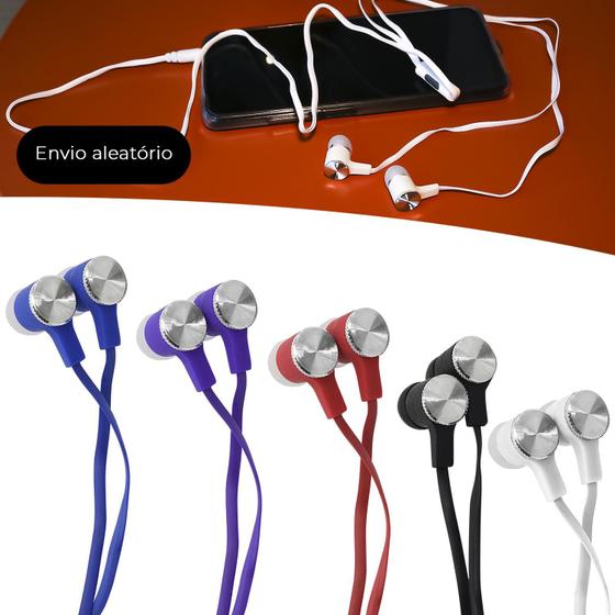 Kit 5 Fone De Ouvido Com Fio E Microfone Som Alto Stereo P2 - RY - Fone de Ouvido com Fio ...