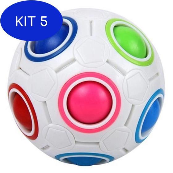 Kit 5 Football Fidget Cube Cubo Mágico Bola Quebra Cabeça Nº 23 - Smart ...