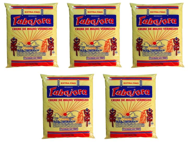 KIT 5 Fubá Vegano de Milho 100% Natural Pacote 450g - Tabajara - Fubá ...