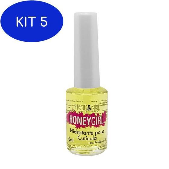 Kit 5 Hidratante De Cutícula Oleo Hidratante Honey Girl Unha Gel ...
