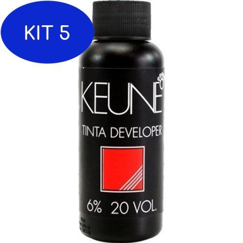 Kit 5 Keune Cream Developer 6% Oxidante 20 Vol 60Ml - Água Oxigenada ...