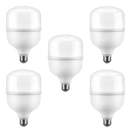 Kit 5 Lâmpadas Led Super Bulbo 20w Alta Potência Bivolt Branco Frio- Techluz - Lâmpada de LED ...