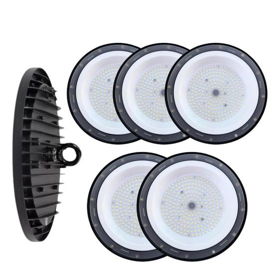 Kit 5 Luminária Ufo Led 200w Bivolt Luz Branco Frio 6500k - Iluminação ...