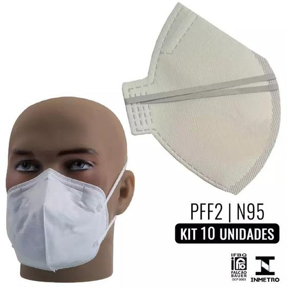 Kit 5 Máscaras PPF2 N95 Branca Alliance - Máscara Facial Descartável ...