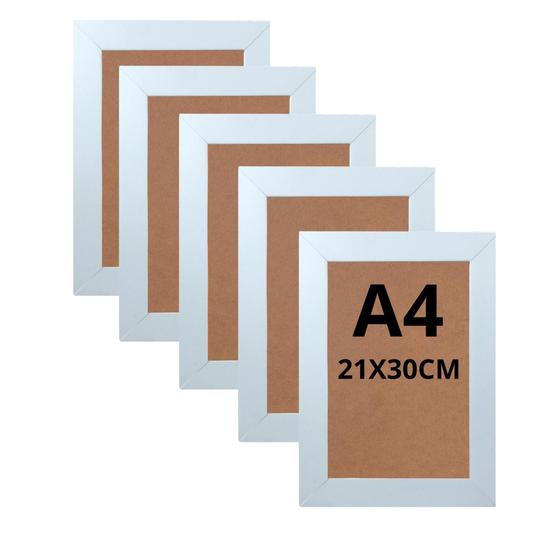 Kit 5 Molduras A4 21x30cm Certificado Diploma Com Vidro - Lavore ...