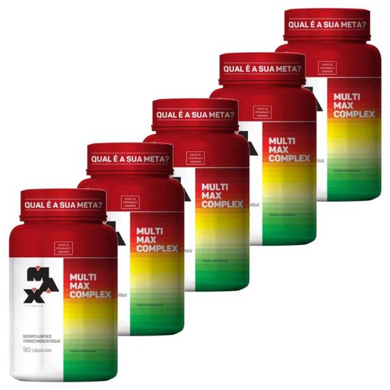 Kit 5 Multimax Complex 90 Cápsulas Max Titanium - MAX TITANIUM - SUPLEY ...