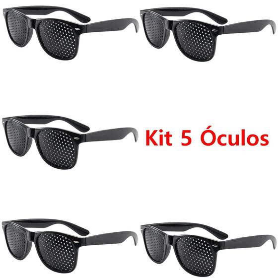 Kit 5 Óculos Reticulado Furadinho anti Fadiga e cansaço Visual - Medic ...