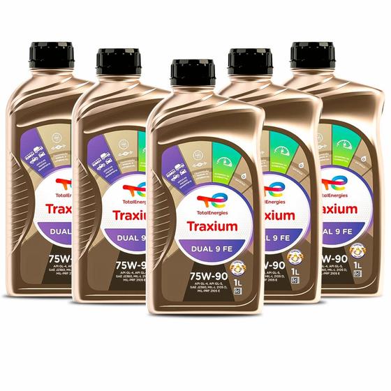 Kit 5 Óleo De Câmbio Manual 75w80 Totalenergies Traxium Gear 9 Fe ...