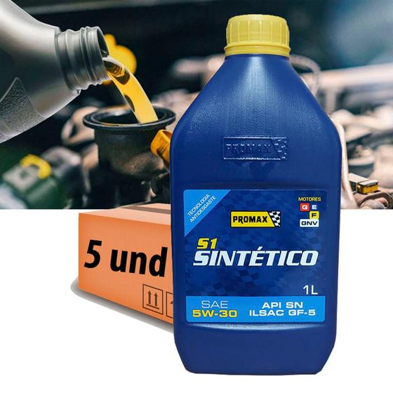 Kit 5 Óleo Promax Api Sn Plus 5w-30 Sintético - Lubrificantes ...