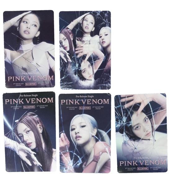 Kit 5 Photocards Blackpink Bornpink Pink Venom Idol Kpop Colecionáveis ...