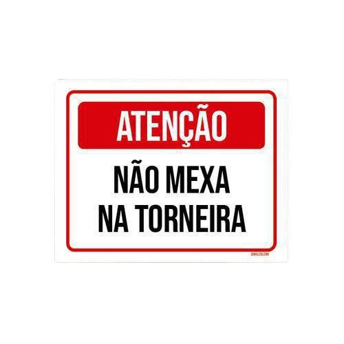 Kit 5 Placas Atenção Não Mexa Na Torneira - Sinalizo.Com - Placa de ...