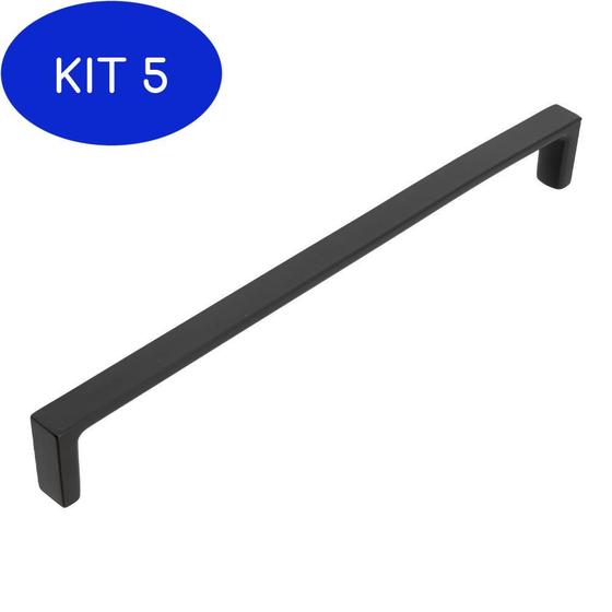 Kit 5 Puxador 1687 Oeiras Preto Fosco Epxprf 64Mm - Torralba - Puxadores para Móveis - Magazine ...