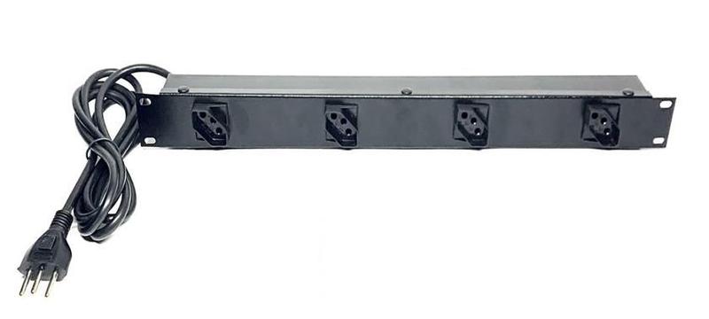 Kit 5 Régua de tomada rack 19" - 10A - 4 tomadas 2m - 2 metros - CTC ...