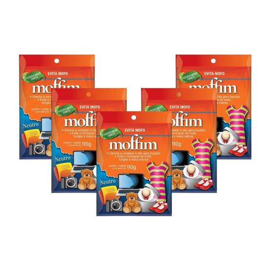 Kit 5 Sache Antimofo Desumidificador Moffim Para Armarios Roupas ...