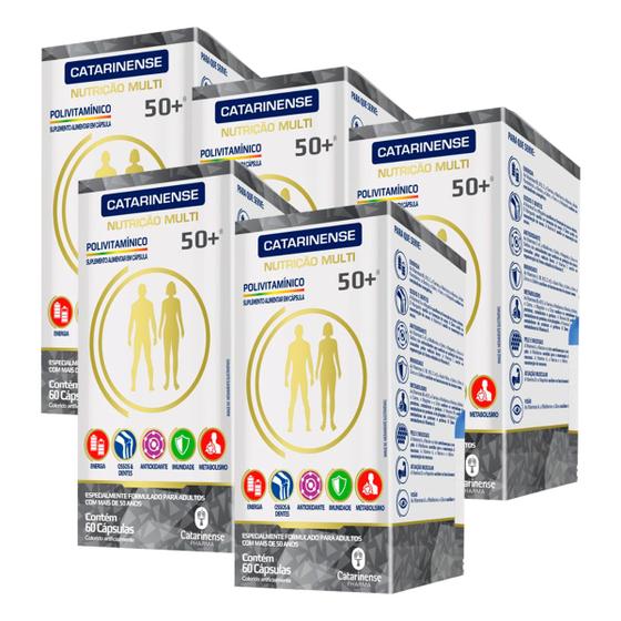 Kit 5 Suplemento Alimentar Vitamínico Minerais A-Z 50+ Polivitamínico ...