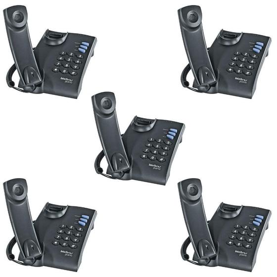 Kit 5 Telefone Fixo Com 2 Tipos Toque, Flash Rediscar E Mudo ...
