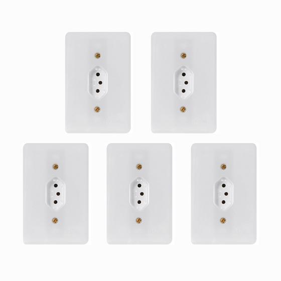 Kit 5 tomada simples 10a stylus ilumi - Tomadas - Magazine Luiza