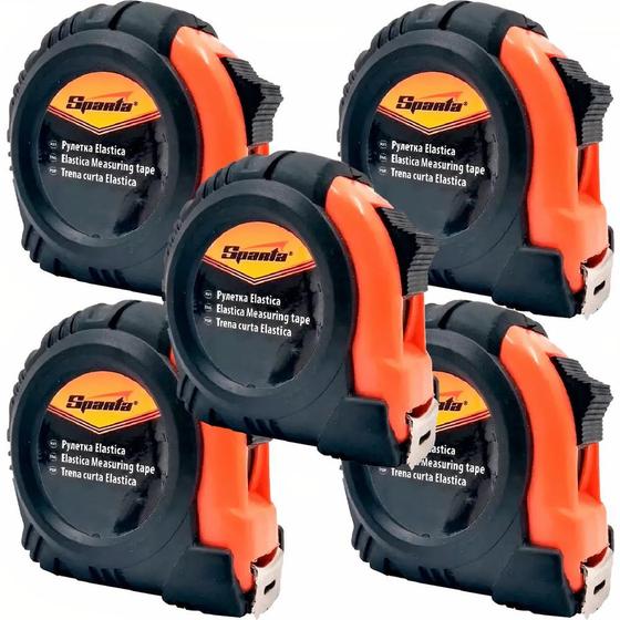 Kit 5 Trenas de Aço 5 Metros com Trava 3131255 SPARTA - Trena ...