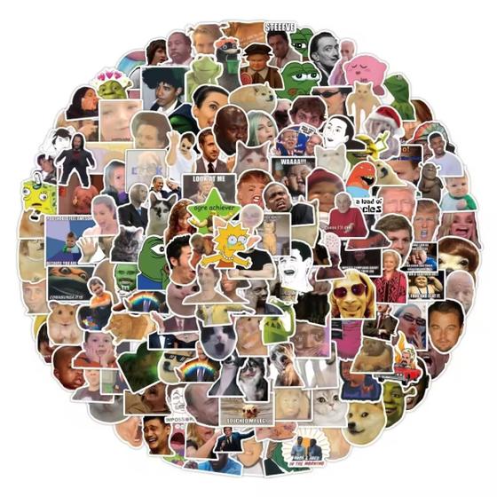 Kit 50 Adesivos Sticker Memes Figurinhas Whats Zap Comédia Prova D'água ...