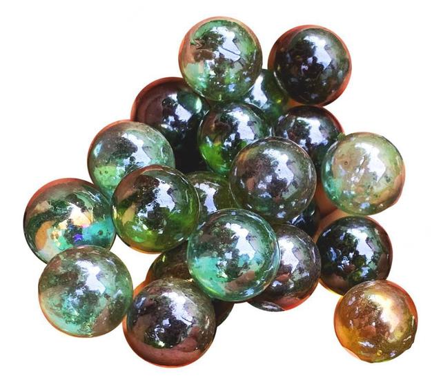 Kit 50 Bolinhas De Gude Espelhada Nacional De Vidro Natural - Artetoys ...