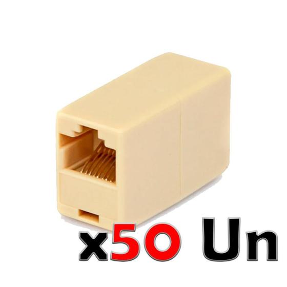 Kit 50 Emenda Conector Rj45 Femea X Femea Cabo Rede Ethernet - DEX ...