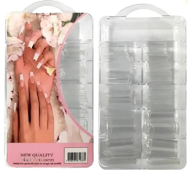 Kit 500 Unhas Para Alongamento Acrigel Tips Transparente - Lynx ...