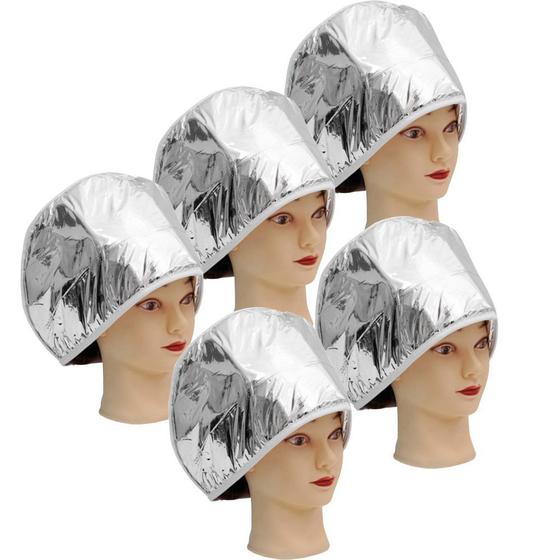 Kit 5un touca térmica elétrica 110v hidratação capilar santa clara ...