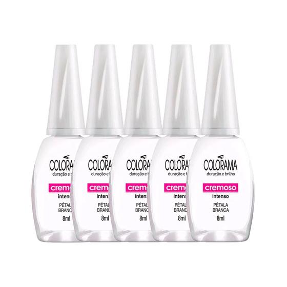 Kit 5X 8ml Esmalte Colorama Cor Pétala Branca - Esmalte - Magazine Luiza