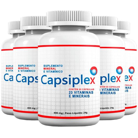 Kit 5x - Capsiplex Suplemento Alimentar - 60 Cápsulas - Kit de ...
