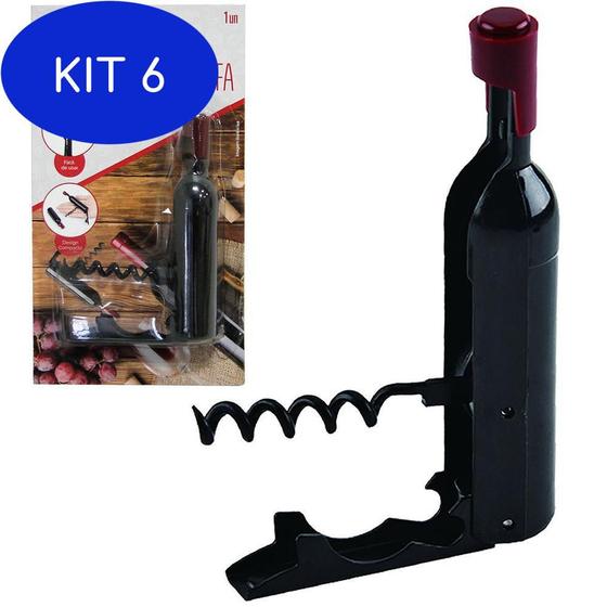 Kit 6 Abridor De Vinho/Saca Rolha Com Ima Modelo Garrafa - Clink - Saca ...