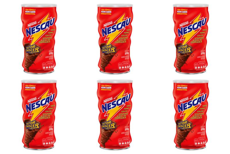 kit 6 Achocolatado em Pó lata 370g - Nescau - Achocolatado - Magazine Luiza