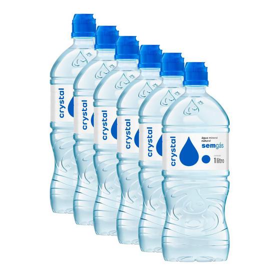 Kit 6 Água Mineral Crystal 1 Litro - Água Mineral - Magazine Luiza