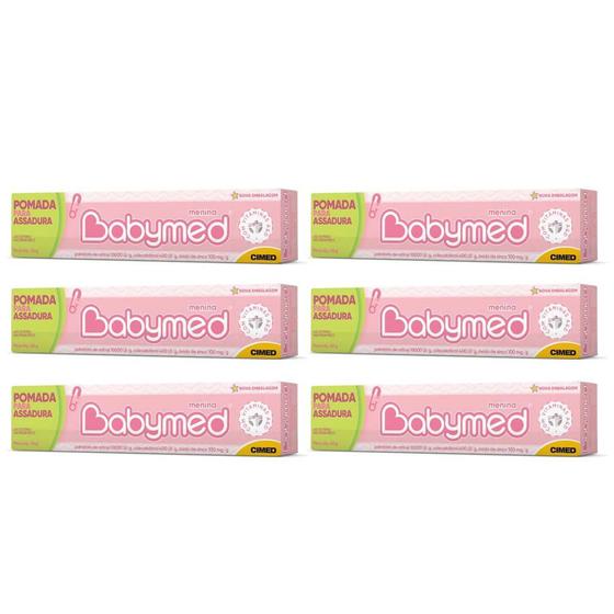 Kit 6 Babymed Pomada Rosa 45g cada - Cimed - Creme/ Pomada para ...