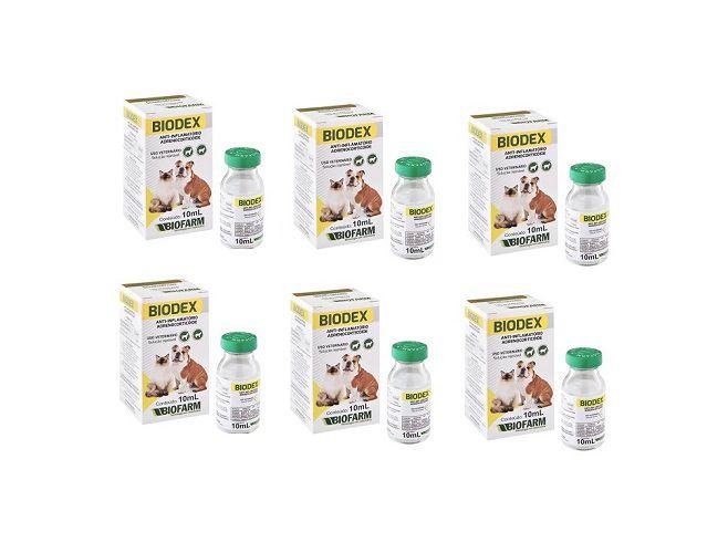 Kit 6 Biodex Antialérgico e Anti-Inflamatório Injetável 10ml - Biofarm ...