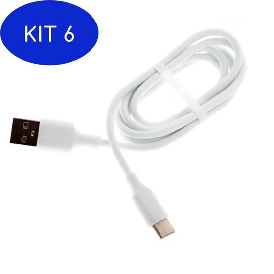 Kit 6 Cabo Mxt Usb Type C 1 Metro Branco Para Carga E Dados - Cabo USB ...