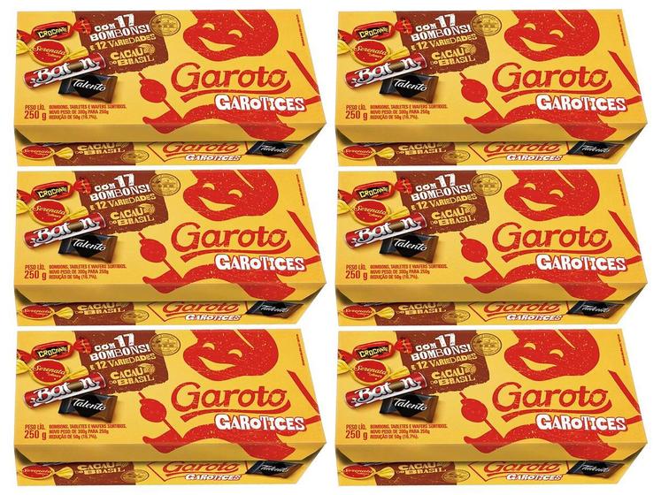 Kit 6 Caixa de Bombom Garotices Garoto 250g - Bombom - Magazine Luiza