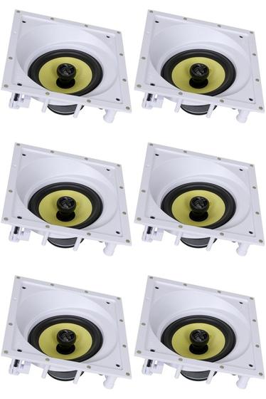 Kit 6 Caixas De Som Acústicas Quadrada Angulada de Embutir Arandela JBL ...