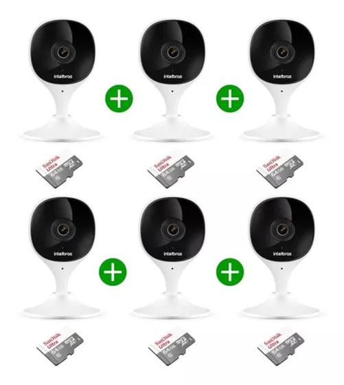 Kit 6 Câmera De Segurança Wifi Imx Intelbras + Cartão 64gb - Câmera de ...