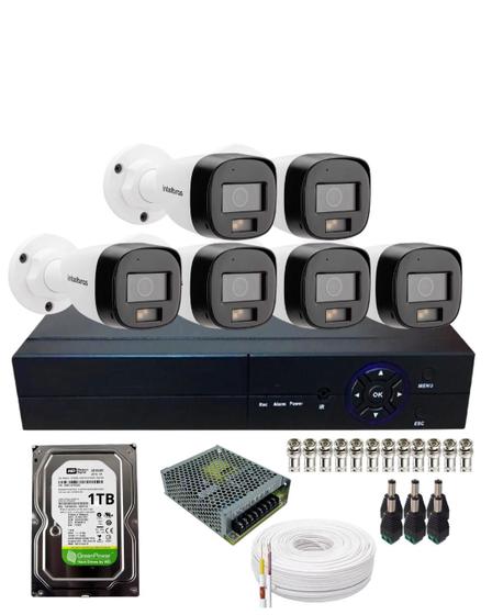 Kit 6 Câmeras de Segurança Intelbras VHD 3220 B Full Color com Áudio ...
