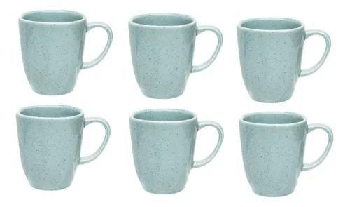 Kit 6 Canecas Ryo 380ml blue bay azul cêramica - homelandia - Canecas ...