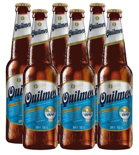 kit 6 Cerveja Quilmes Clássica Argentina Long Neck 340ml - Cerveja ...