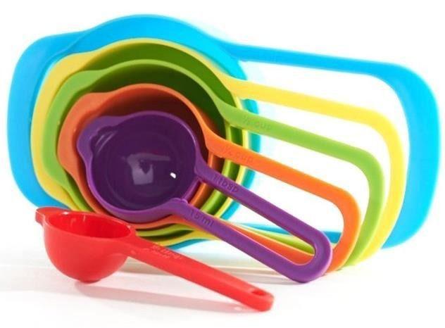 Kit 6 Colheres Medidoras Xícaras Dosador de Alimentos Cozinha Culinária ...