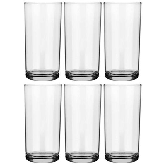Kit 6 Copos de Vidro Long Drink 300ml Cylinder Transparente para Servir ...