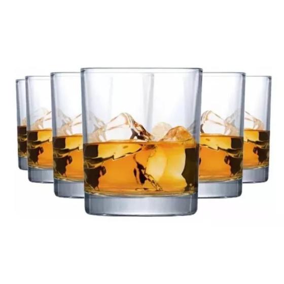 Kit 6 Copos Para Whisky Drink Luxo Vidro Bar Nadir 265ml - Copo de ...