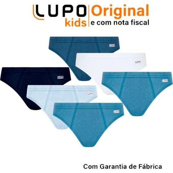 Kit 6 Cuecas Slip Infantil Kids 100% Algodão Lupo - Cueca Infantil ...