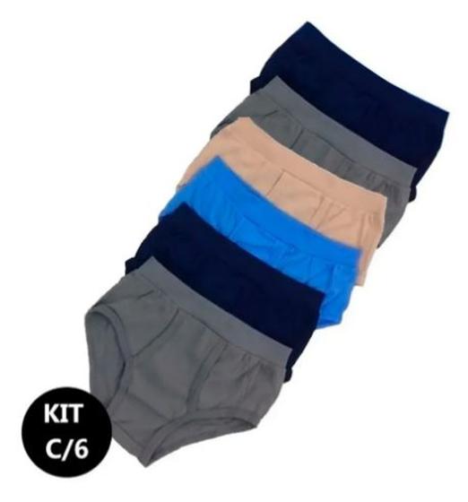 Kit 6 Cuecas Tradicional Slip Abertura Frontal Brasling - Cueca ...